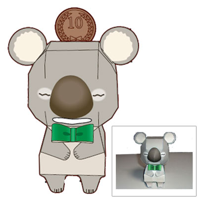 Koala Bear Shape Money Box PaperCraft : Pepakura Corner