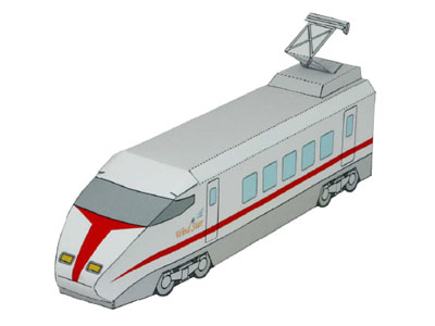 Simple Train Paper Model For Kids : Pepakura Corner