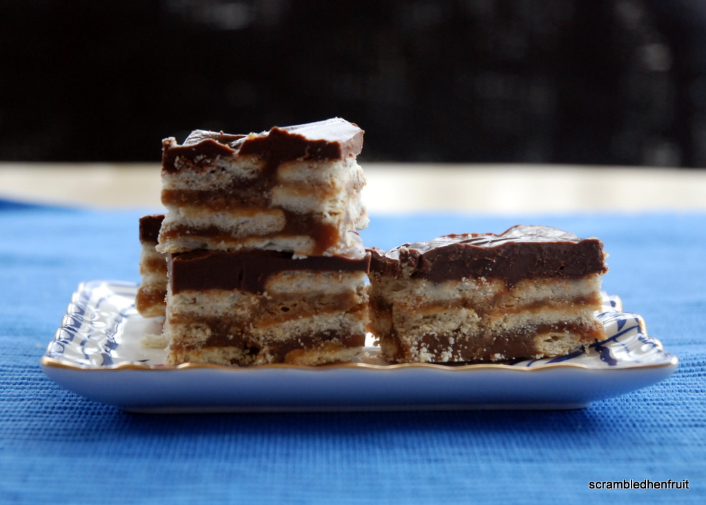 Scrambled Henfruit: Chocolate Peanut Butter Crispy Bars