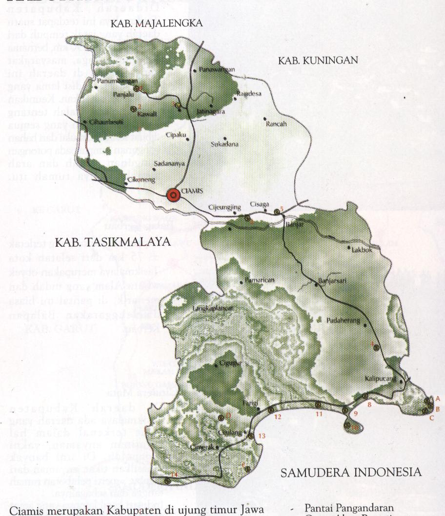Peta Kabupaten Ciamis