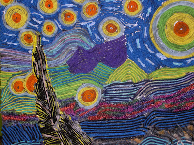 ART LESSONS BY REGINA: "STARRY NIGHT" in yarn
