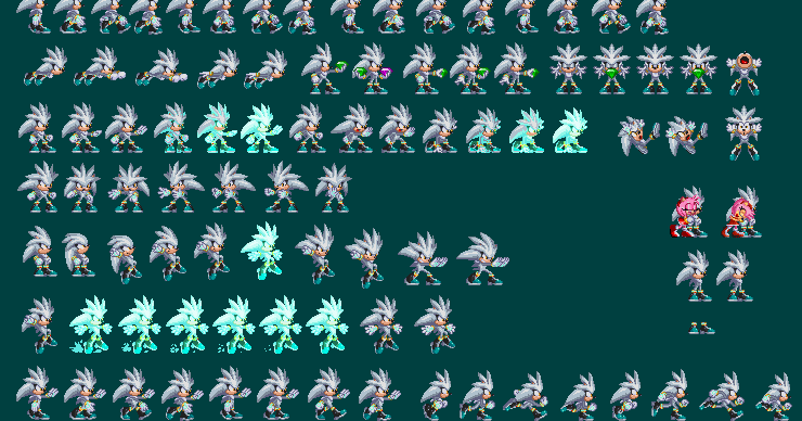 Silver The Hedgehog(5 Sprites) | Sonic The Hedgehog