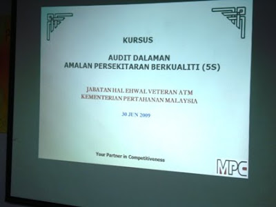 Sudut 5S JHEV: Kursus Audit Dalaman Amalan Persekitaran Berkualiti (5S ...