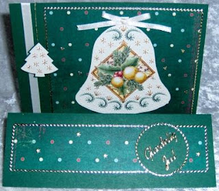 Helles kort: Julekort lavet med Christmas stencil KK 7103