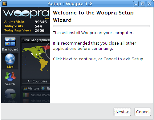 YJL: Installing Woopra 1.2 beta on Ubuntu amd64