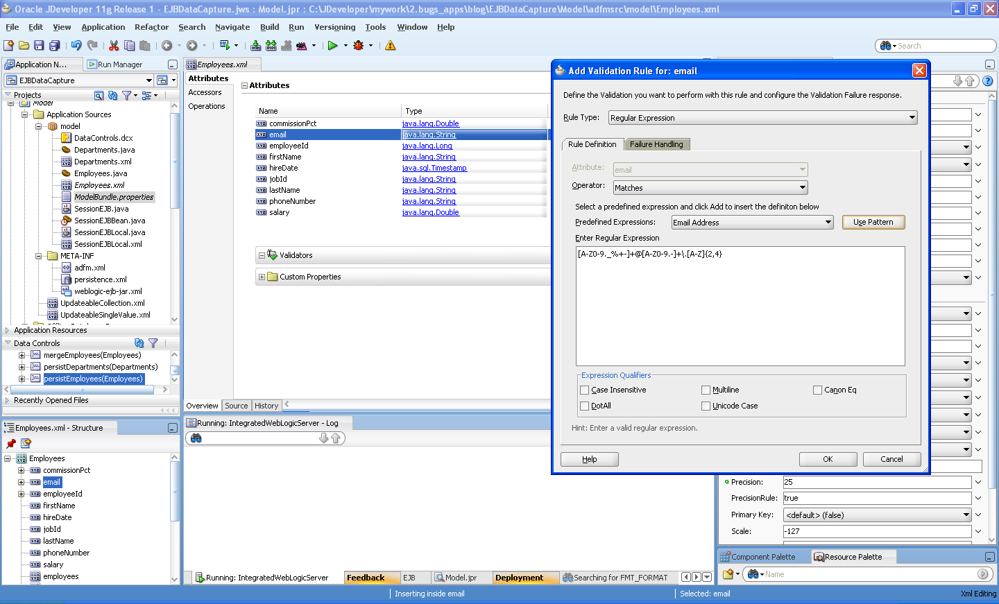 Creating a Data Capture Form using EJB + JPA and ADF Binding