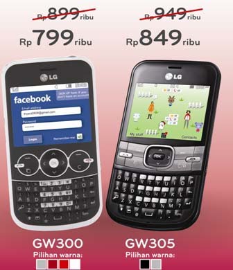 Handphone LG GW300 dan LG GW305 Turun Harga ~ Irfan Blog