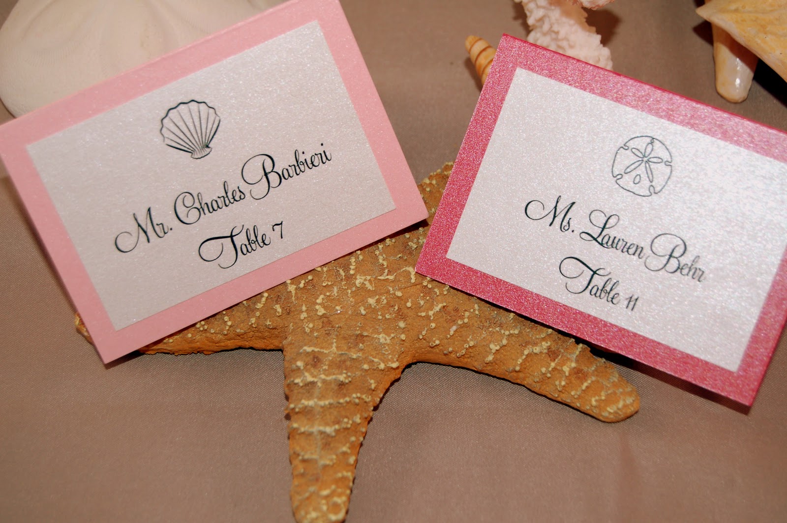 Fine Prints: Meg's Star Fish Wedding Accesories - Program Fans, Place ...