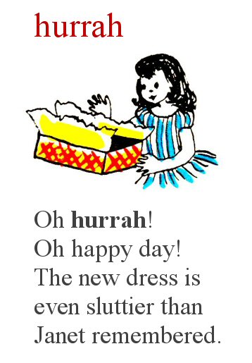 My First Dictionary: Today's word is hurrah