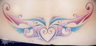 Lower Back Tribal Heart Tattoo for Women | Tattoo Art Pictures