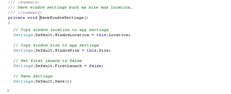 C SHARP: Saving User Preferences in C#.net Application