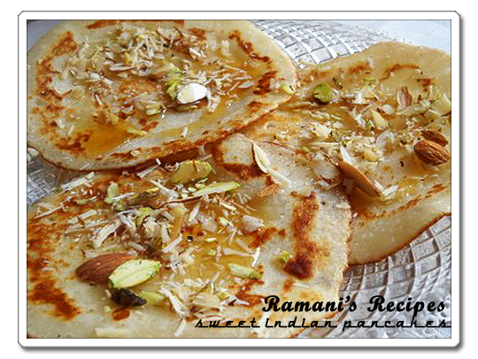 Ramani's Recipes: Sweet Indian Pancakes