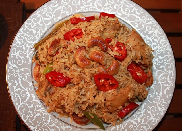 Malay Chicken Biryani with Roasted Cashew Nuts