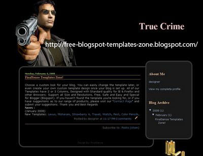 Free Blogger Templates: True Crime Blogger Templates