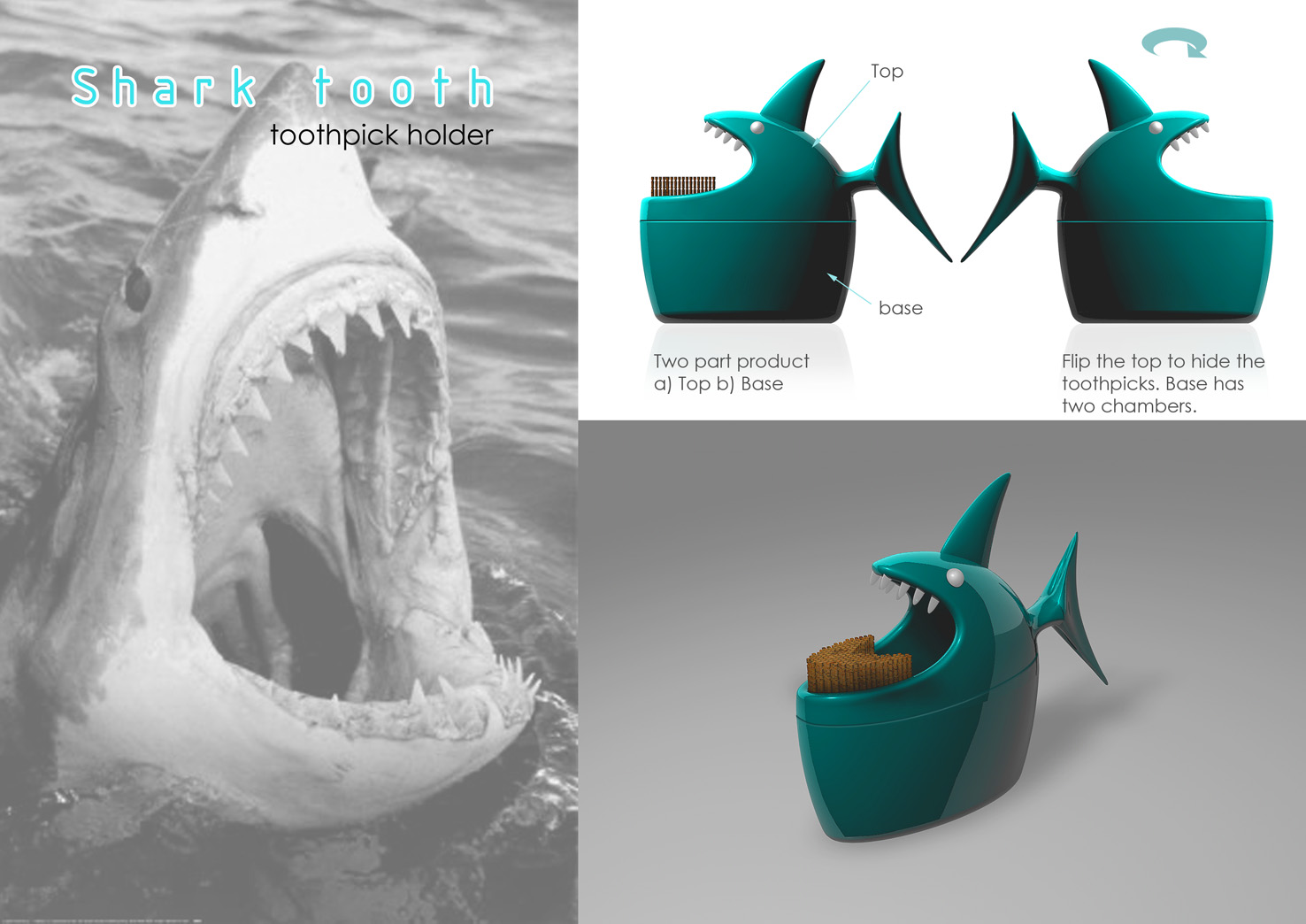 EPICENTER DESIGN: Shark Tooth : Tooth Pick Holder