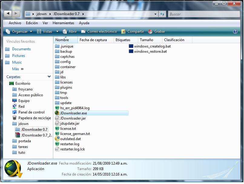 Frontera Final: Tutorial Jdownloader portable