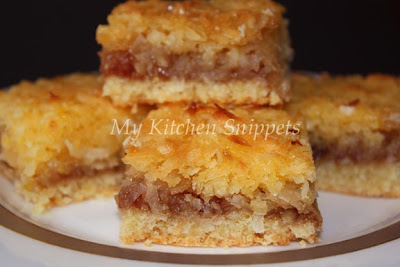 My Kitchen Snippets: Coconut Jam Slice