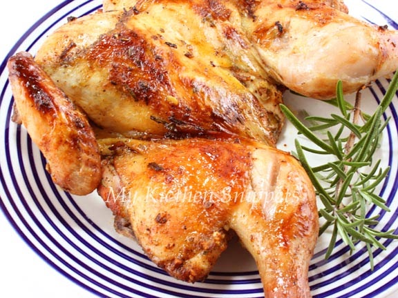 My Kitchen Snippets: Herb Roasted Chicken with Honey Glazed
