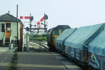 Grogley Junction: Class 25 on a china clay train at Par in 1976