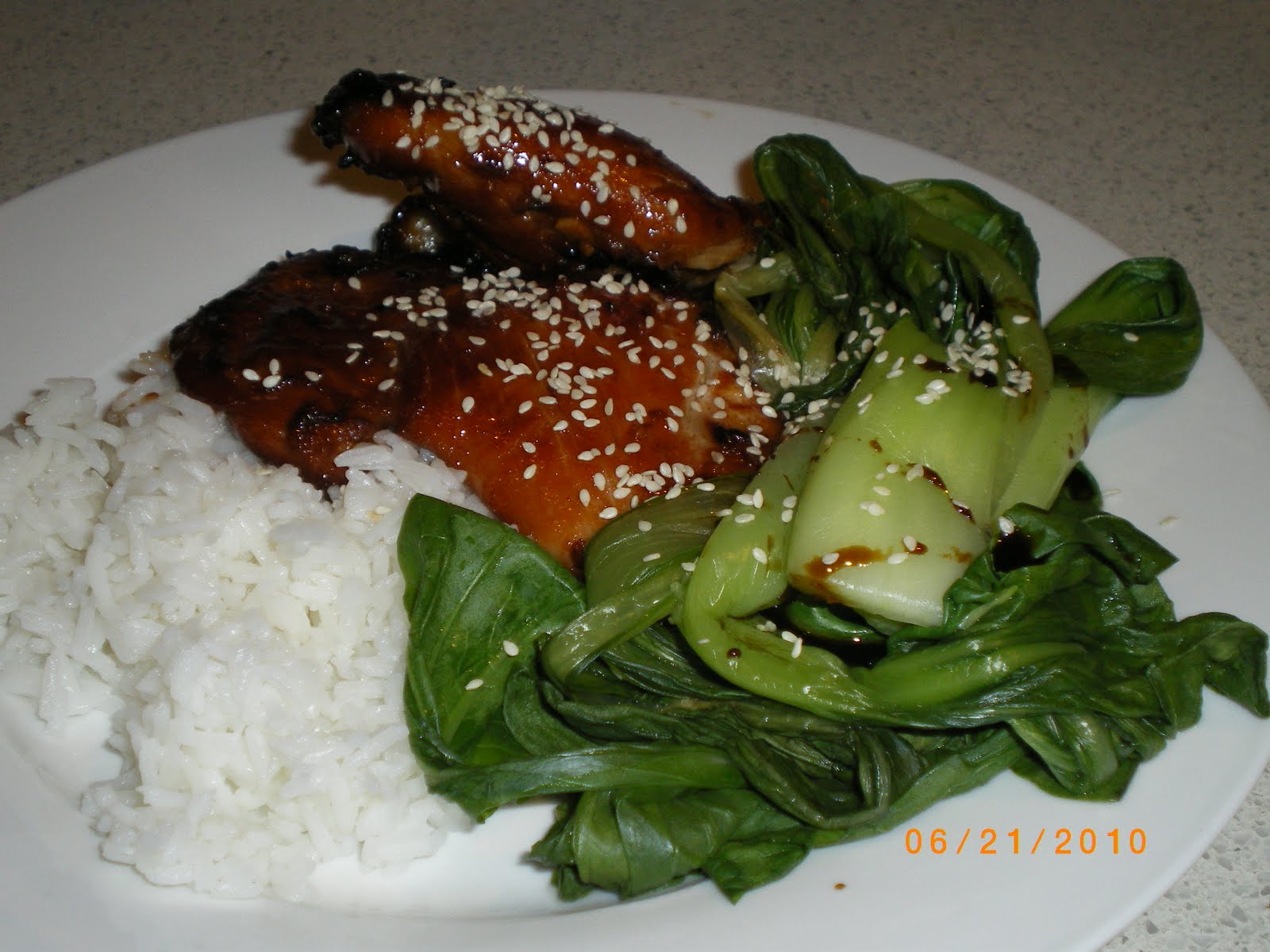 Cate Can Cook, So Can You!!: Char Sui Chicken with Asian Greens & Rice