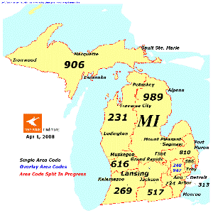 517 Area Code Map