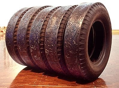 11 Seconds: Beautiful Recycled Engraved Tires