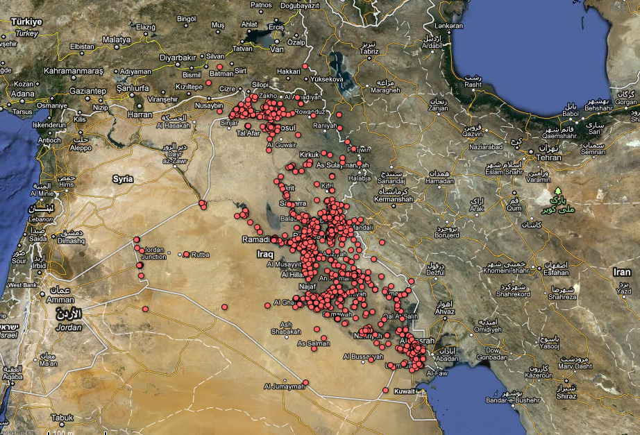 Washington News Review: Wikileaks Iraq war logs: every death mapped