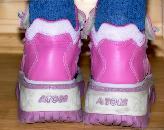 Vintage Beauties: PINK PUNK REAL LEATHER PLATFORM BOOTS