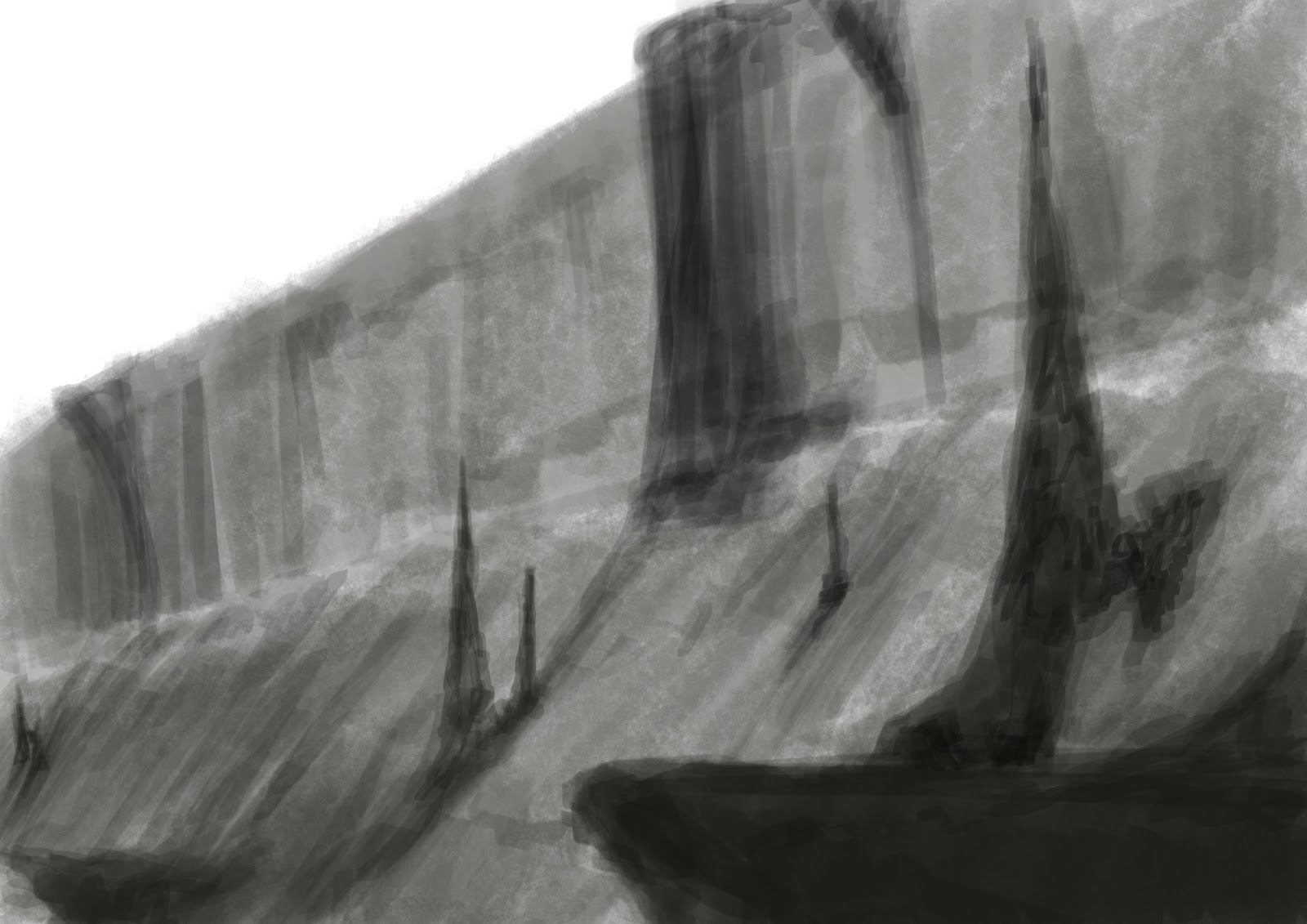 Paul Lemarquis CG Artist: Greyscale version of Landscape