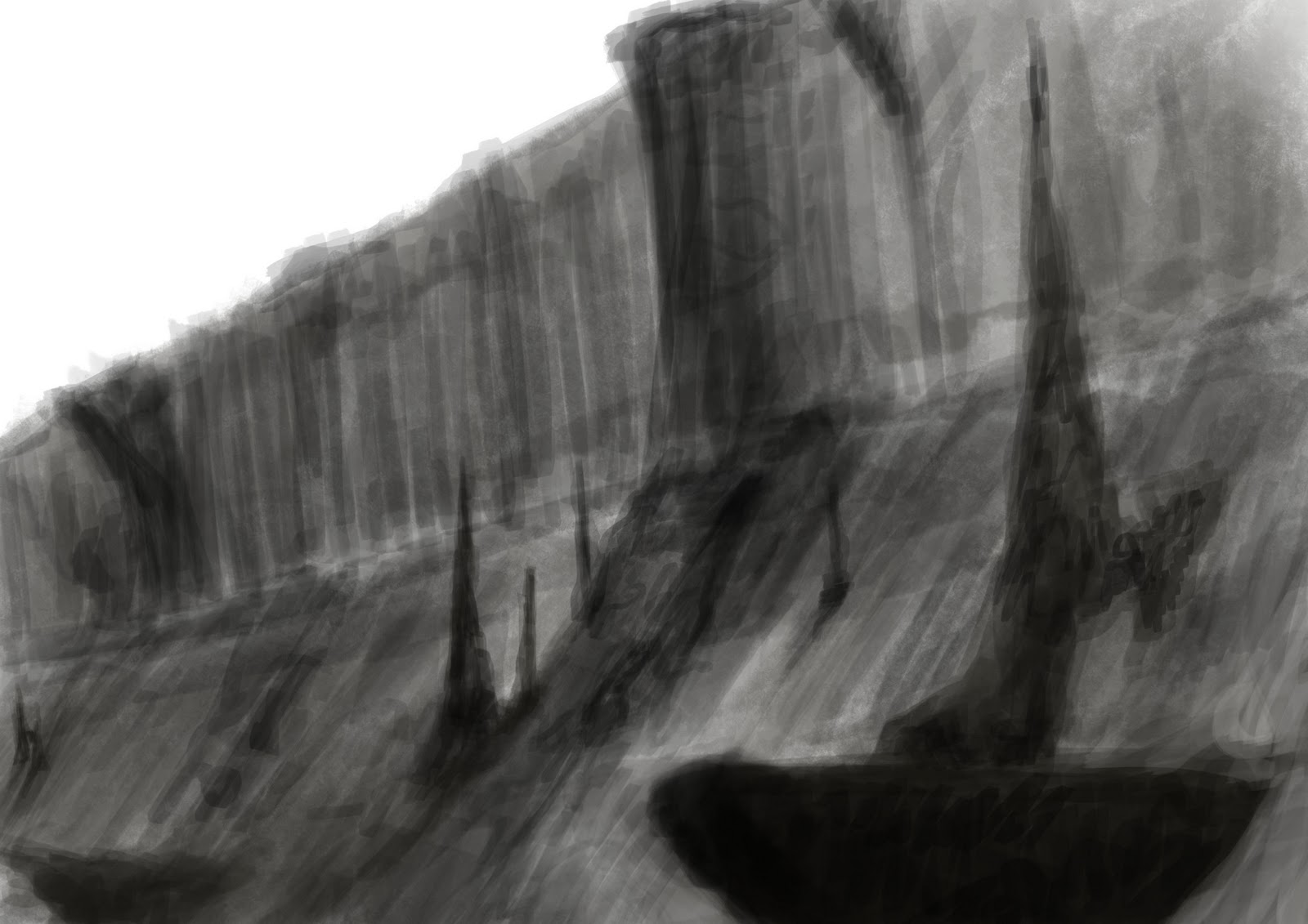 Paul Lemarquis CG Artist: Greyscale version of Landscape