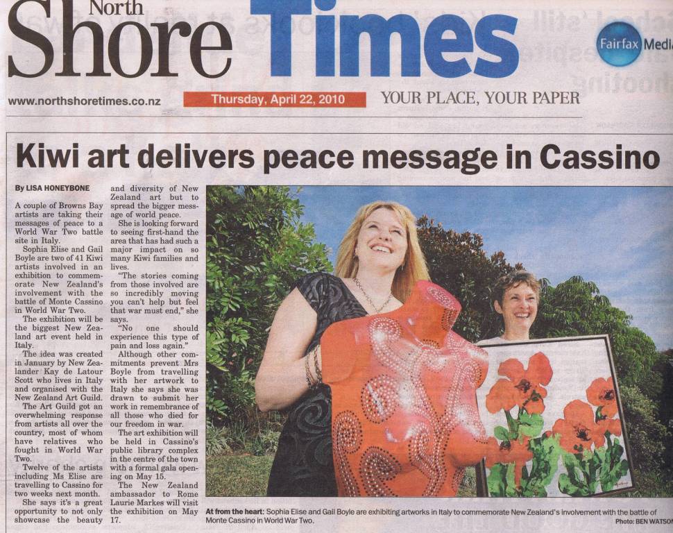 NZ Art Guild: Front page article in local newspaper for Gail Boyle and ...