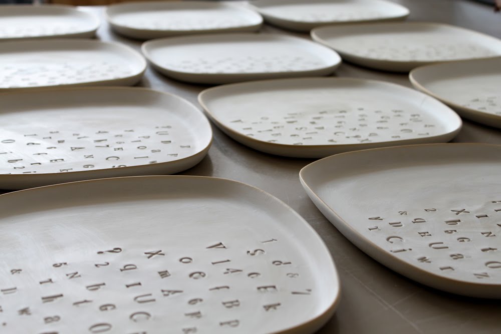 my mama's table: typography trays: in process