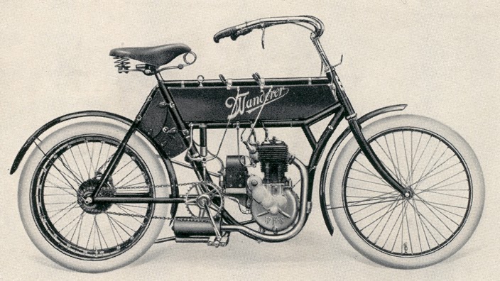 HISTORY OF CAR: Wanderer motorcycle 3 hp, 1905