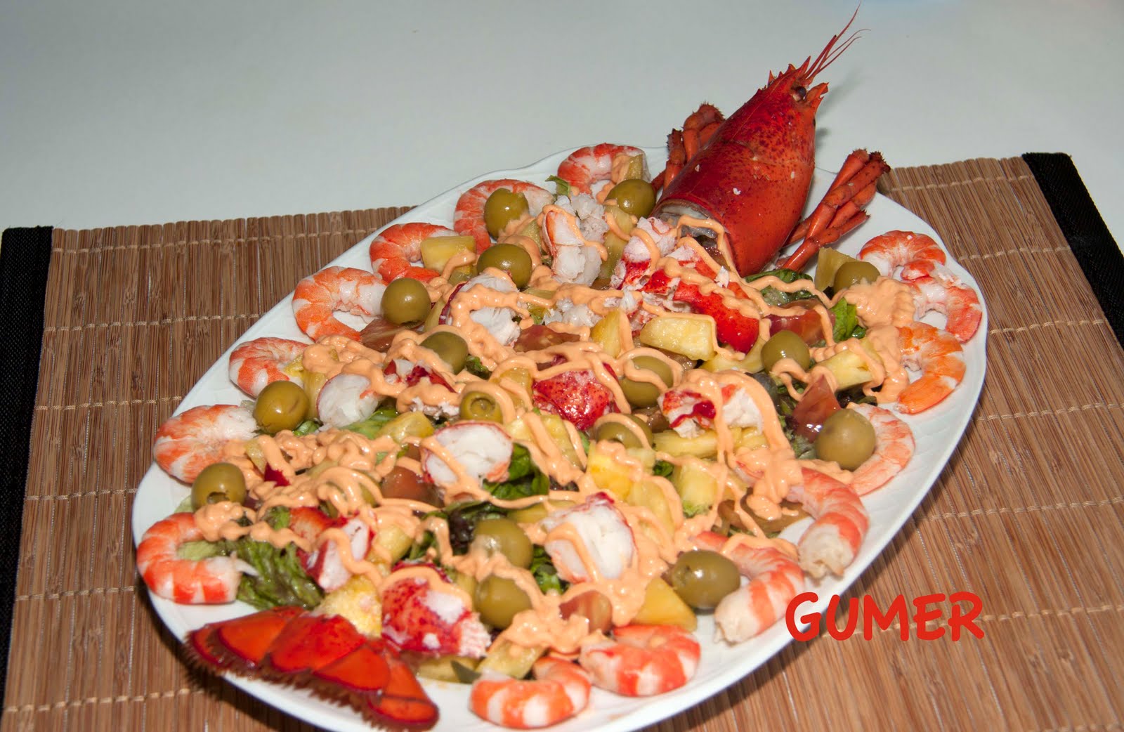 cocina gumer: Ensalada de Bogavante