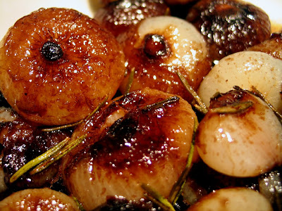All that and she cooks, too: Balsamic-glazed cipollini onions