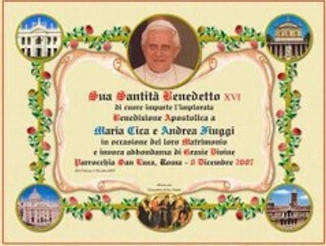 Project Dream Wedding: Nice-To-Have: Papal Blessing