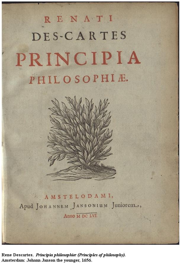 Rowland Book Collections: Principles of Philosophy by Rene Descartes