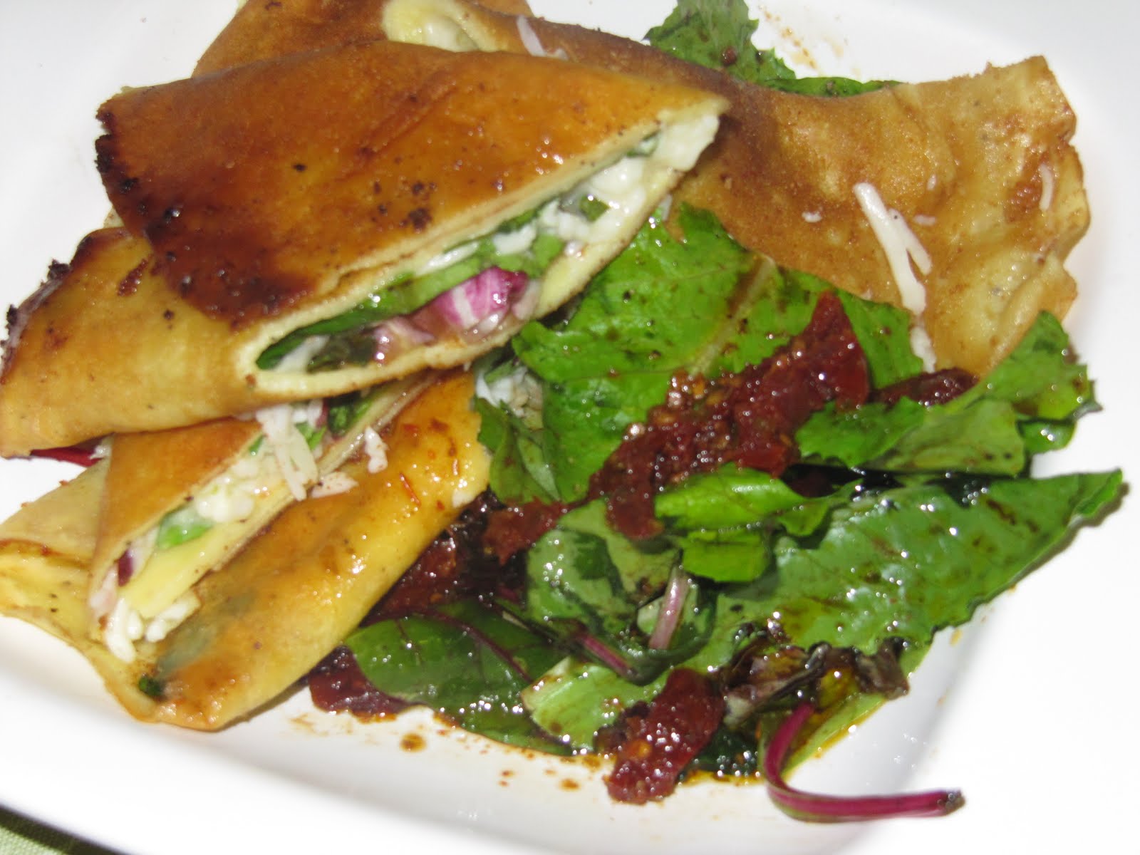 Fried crepe salad-سالاد با کرپ سرخ کرده