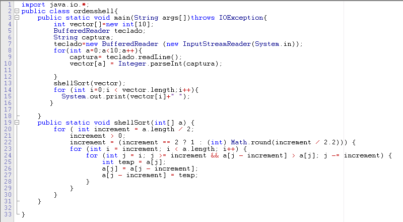 Metodos de Ordenamiento