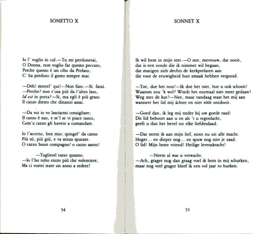 BOEKWINKELTJE TURELUUR: Wulpse sonnetten. door Pietro Aretino