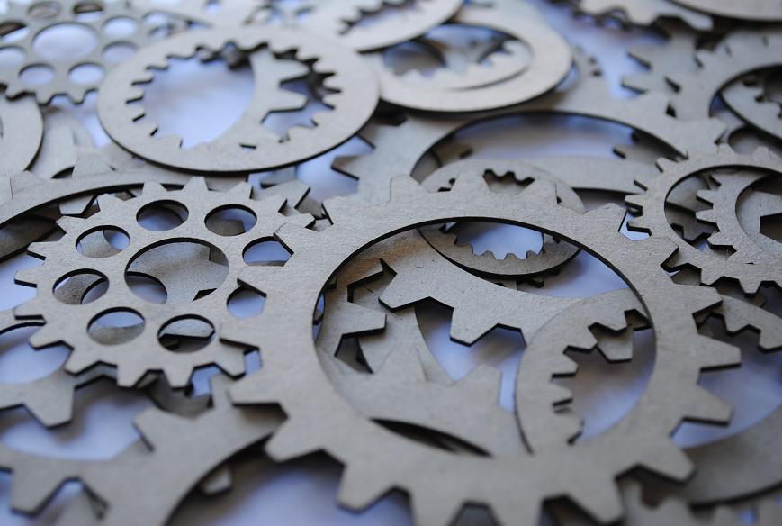 pracownia wycinanki: Tryby, rozetki, przekładki, łożyska.