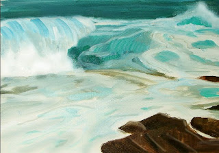 Seascape Oil Painting Step by Step - I have painted the foreground ...