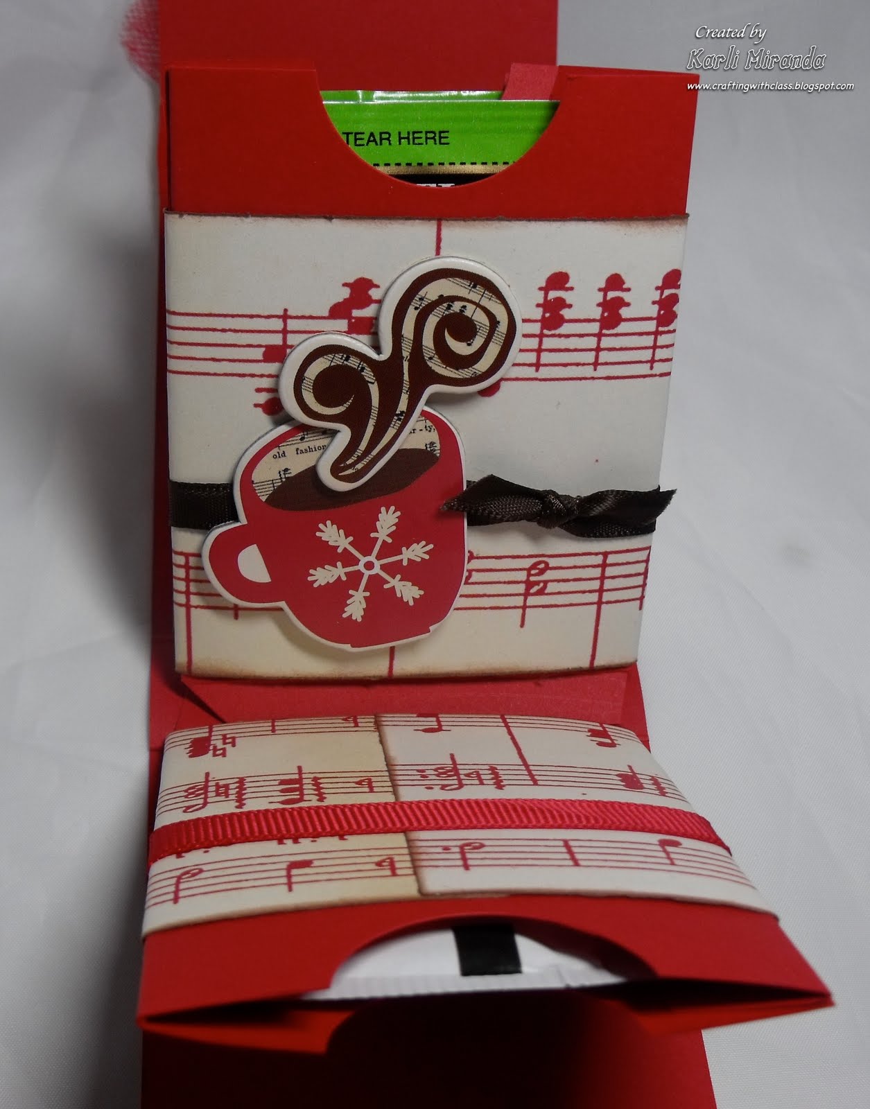 Crafting with Class: Gift Card Tea Bag Pocket Holder