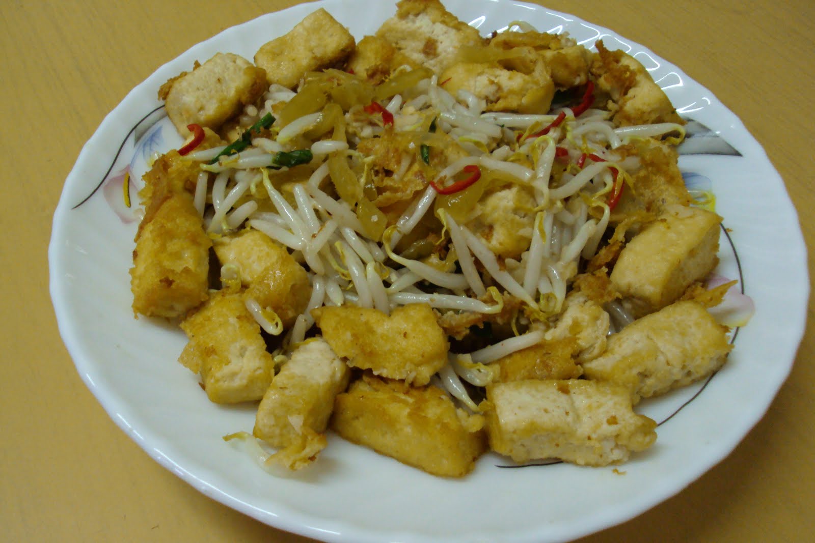 Tau Kwa with Bean Sprouts