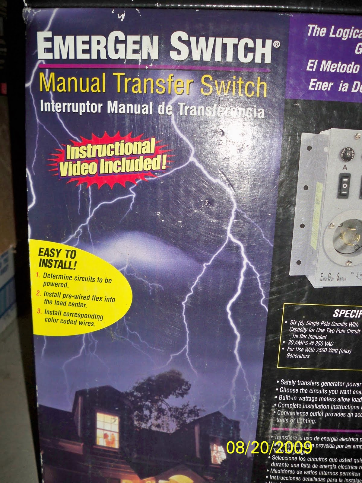Bonnie's Store: Electrical Transfer Switch
