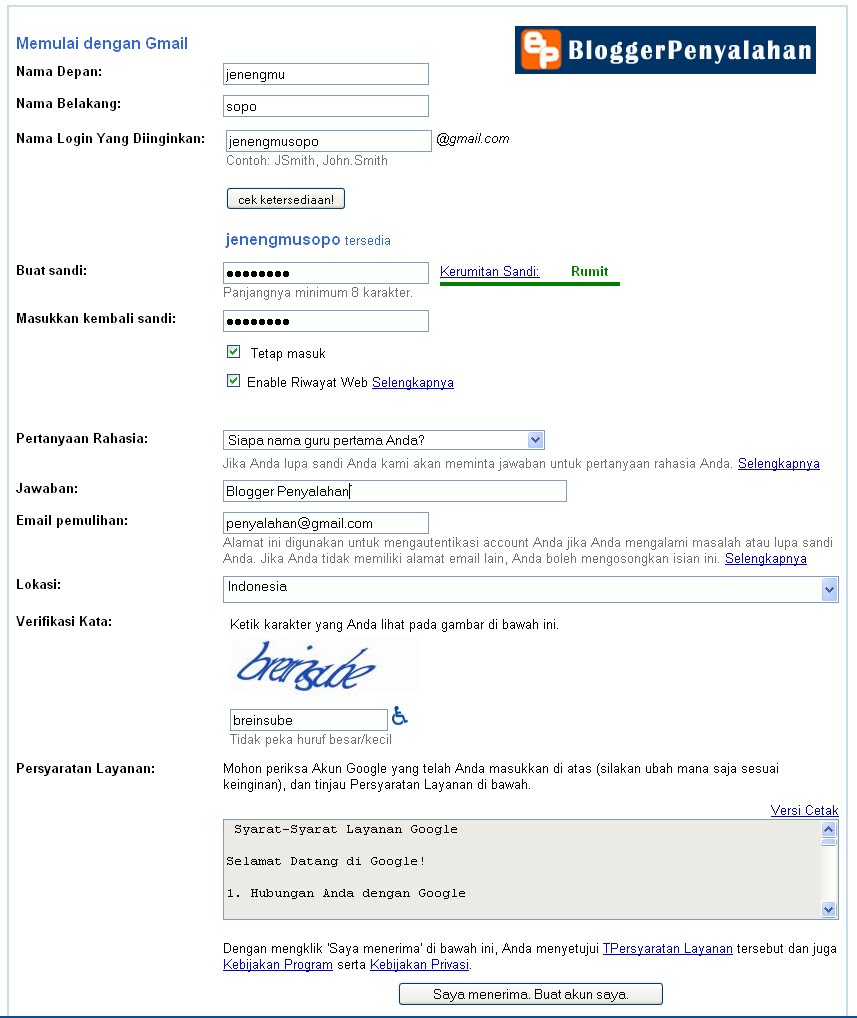 Cara Membuat Email di Gmail | Blogger Tutorial - SEO Blogger Optimation - Blogger Penyalahan