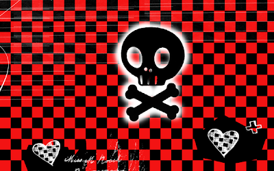 Vector Graphics for Your Inspiration: Red Emo Skull Vector