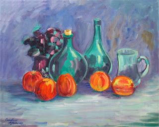 Pinturas de Carolina: Bodegon azul