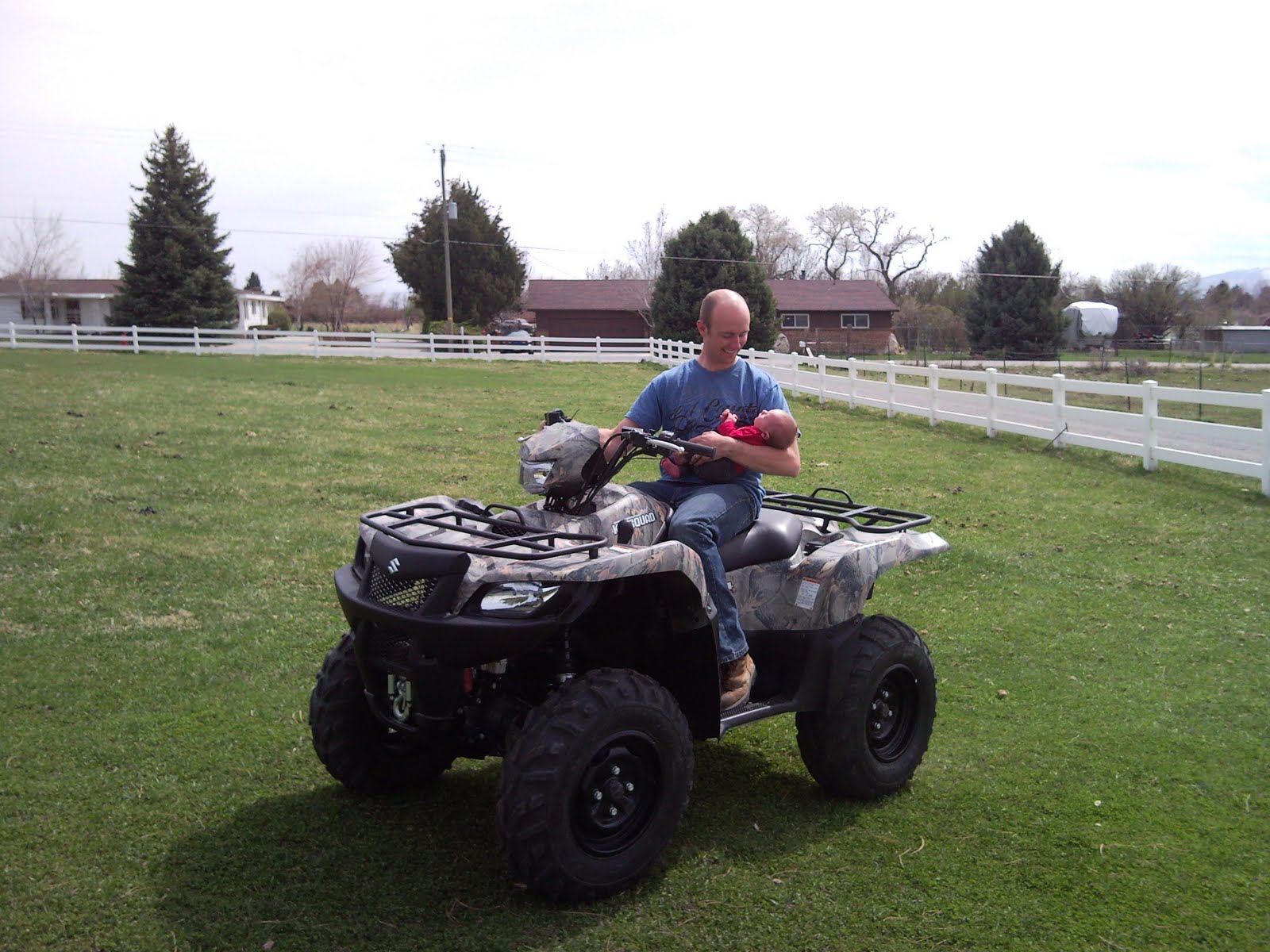 The Stark's: First 4 Wheeler Ride, Foot and Hand Prints and meeting GG