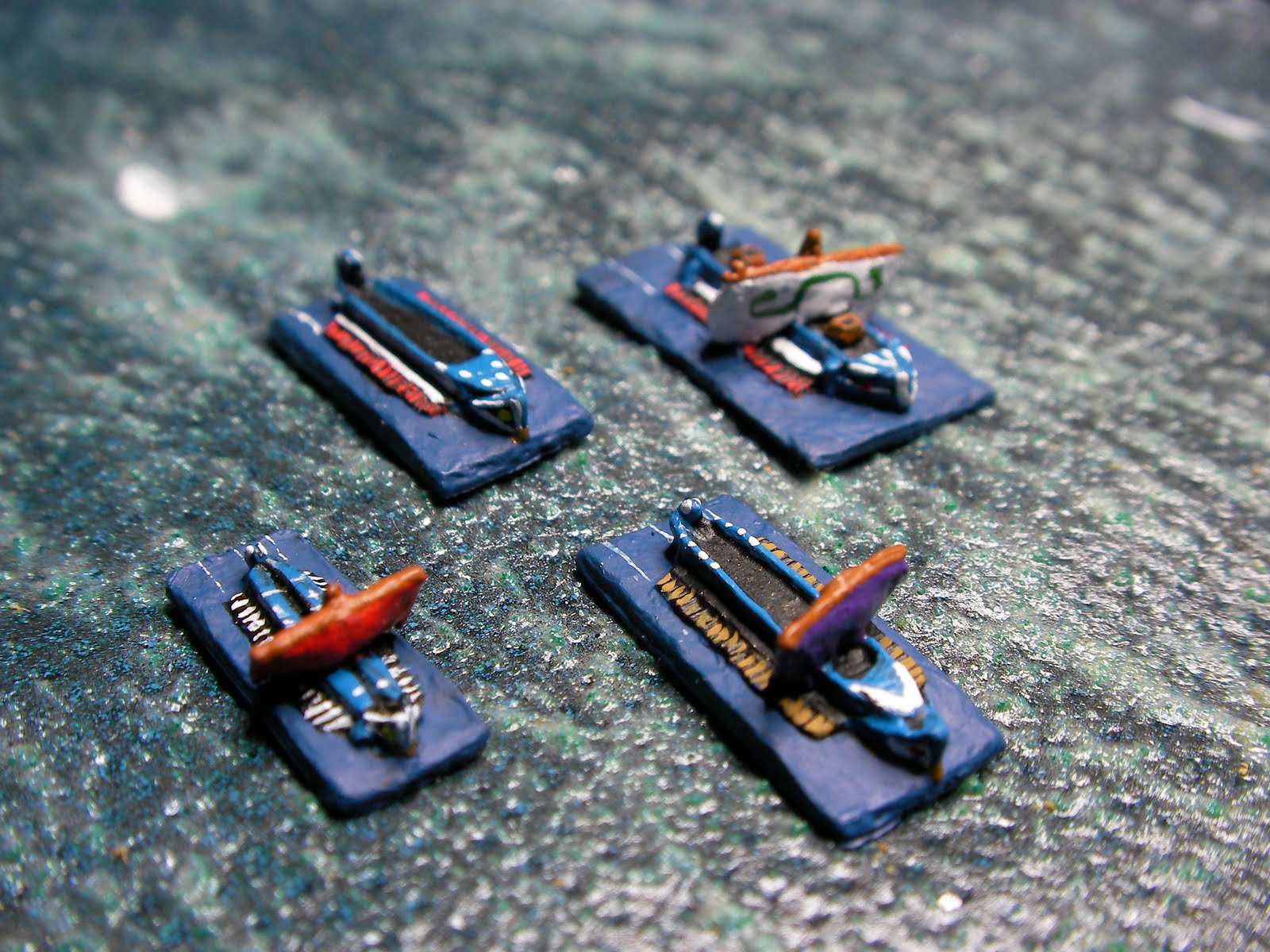SteelonSandBlog: 1/3600th Ancient Galleys: Painted examples
